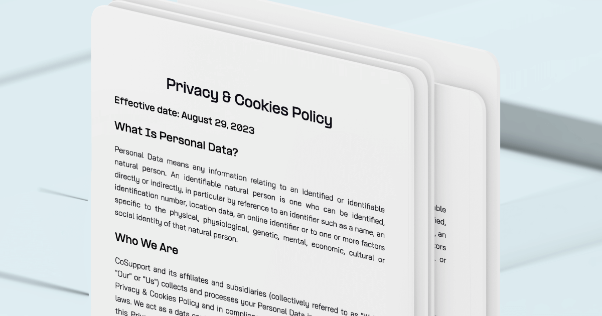 CoSupport AI | Privacy & Cookies Policy